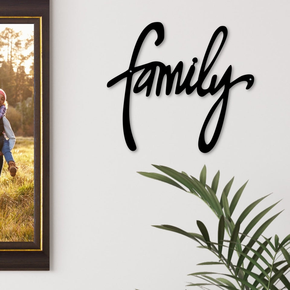 The Word Family In Cursive